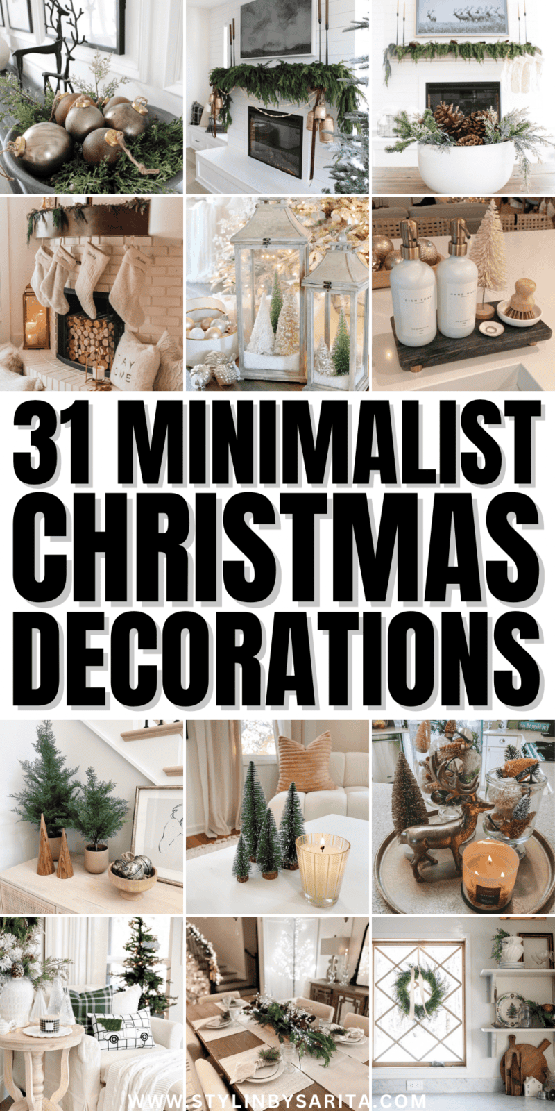 31 INDOOR MINIMALIST CHRISTMAS DECORATIONS - Stylin by Sarita
