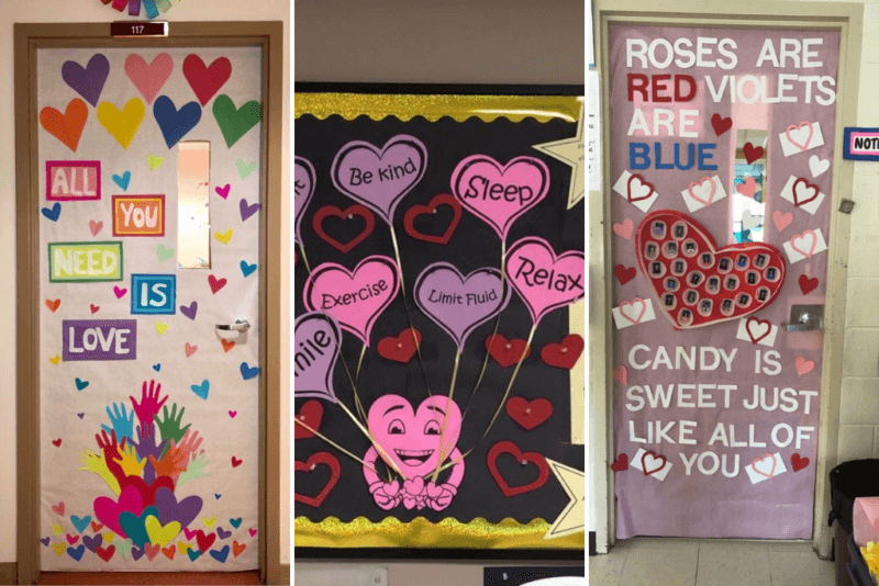 46 CREATIVE VALENTINE'S DAY DOOR DECORATIONS - Stylin by Sarita
