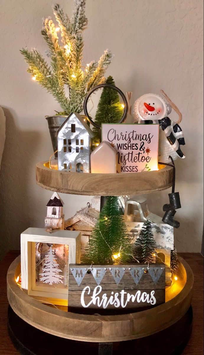 50 CUTE AND FESTIVE CHRISTMAS TIERED TRAY DECOR - Stylin by Sarita