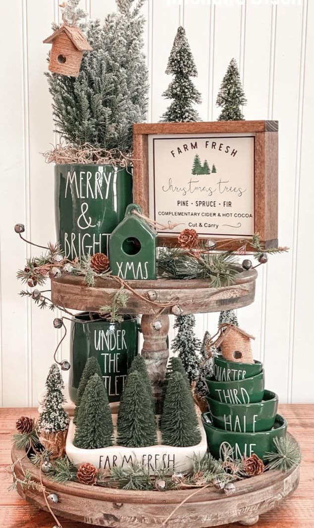 50 CUTE AND FESTIVE CHRISTMAS TIERED TRAY DECOR - Stylin by Sarita