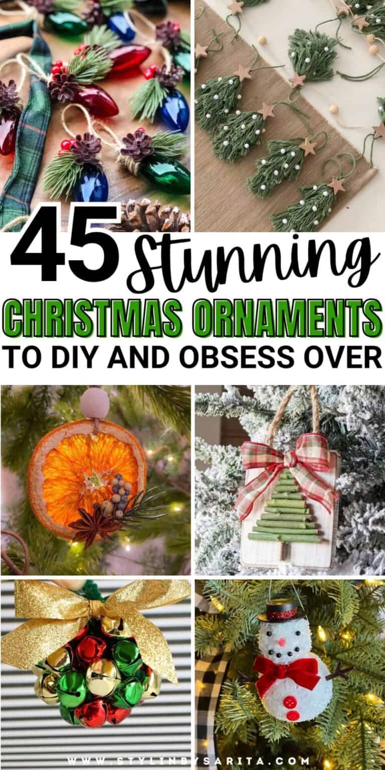 45 INSANELY CUTE AND EASY DIY CHRISTMAS ORNAMENTS - Stylin by Sarita