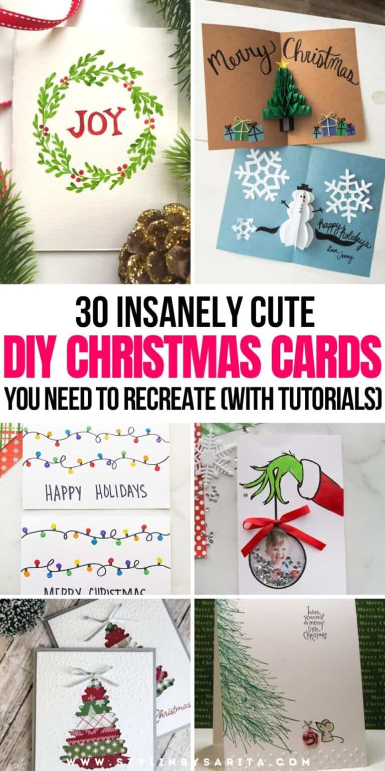 30 CUTEST HANDMADE CHRISTMAS CARDS YOU'LL LOVE - Stylin by Sarita