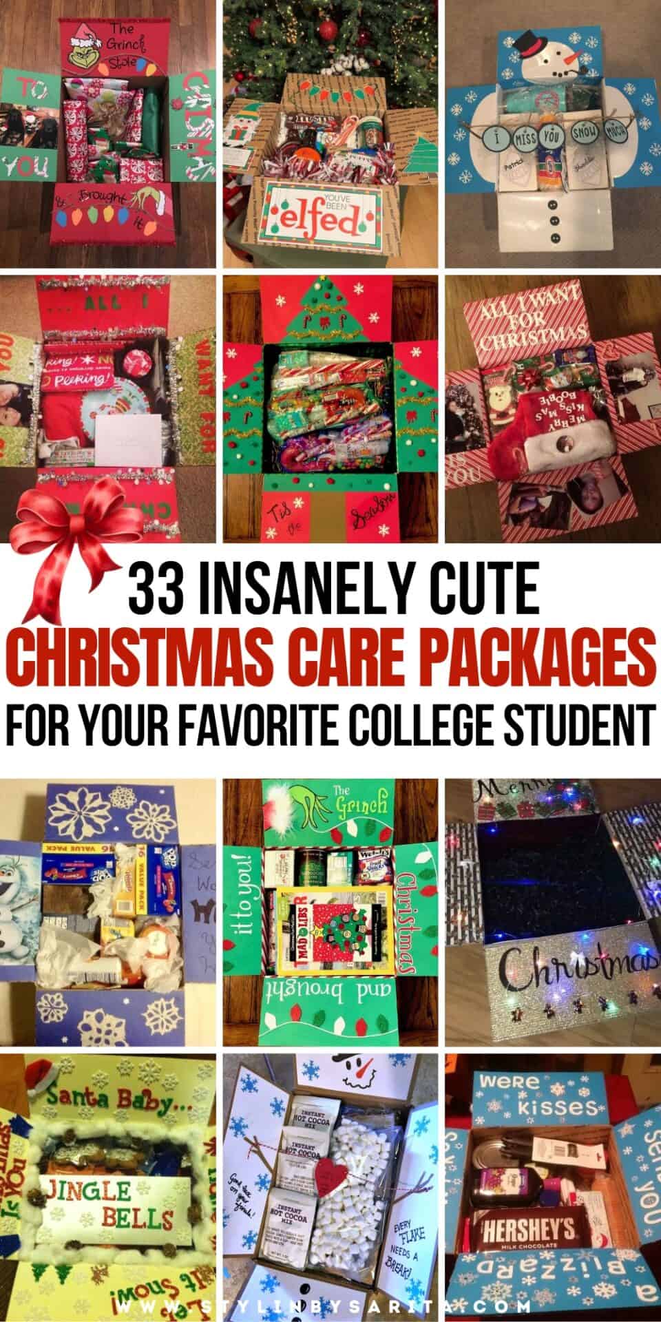 33 FESTIVE CHRISTMAS CARE PACKAGE IDEAS - Stylin by Sarita