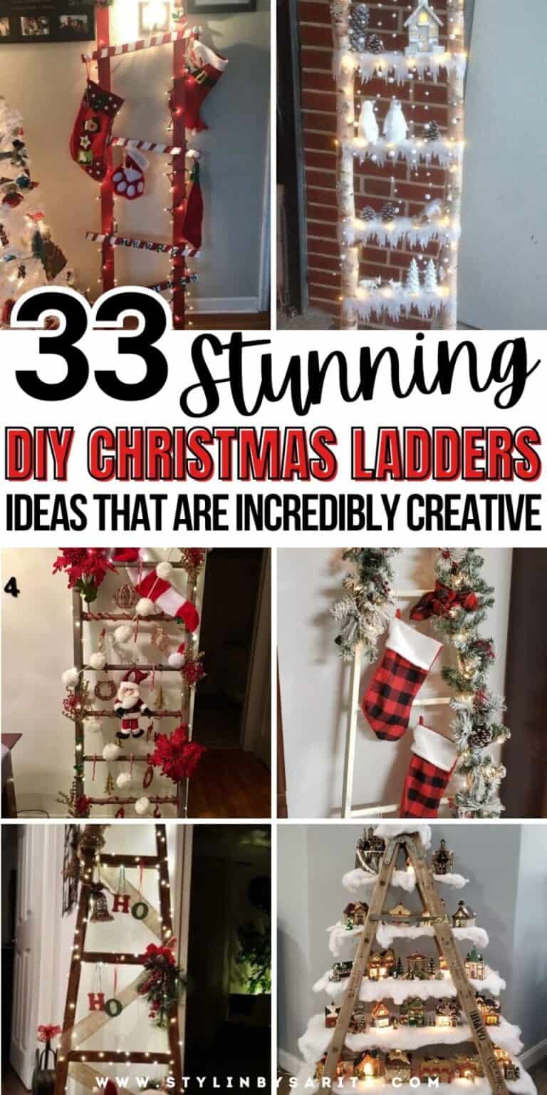 33 INSANELY CUTE DIY CHRISTMAS LADDERS IDEAS - Stylin by Sarita