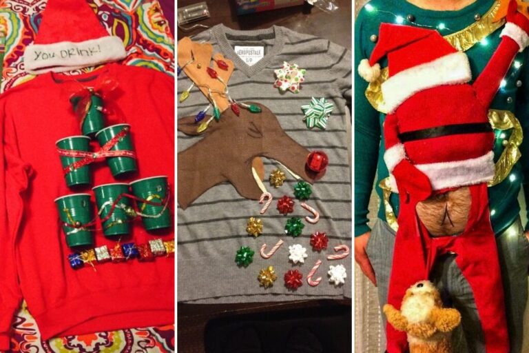27 OF THE CUTEST DIY UGLY CHRISTMAS SWEATER IDEAS - Stylin by Sarita