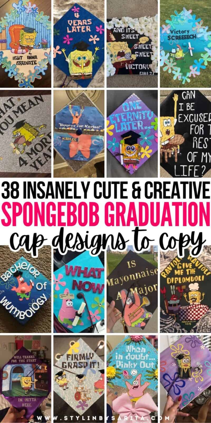 38 HILARIOUS SPONGEBOB GRADUATION CAP DESIGNS - Stylin by Sarita