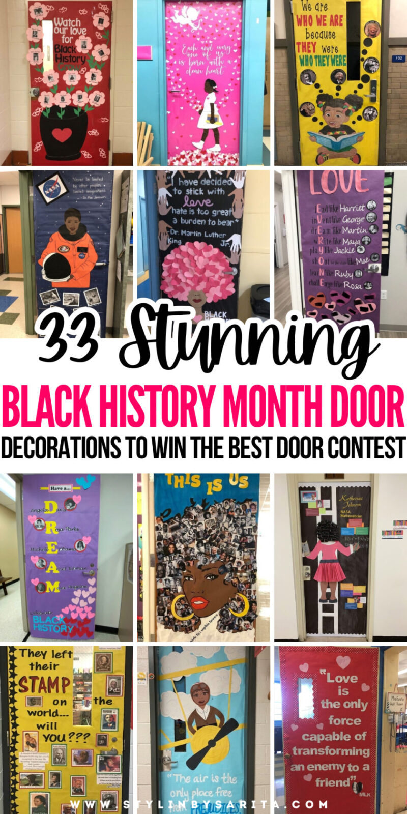 33 MEANINGFUL BLACK HISTORY MONTH DOOR DECORATIONS - Stylin by Sarita