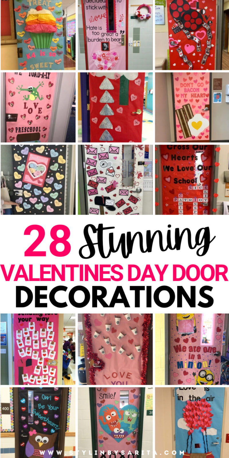 28 SUPER CUTE VALENTINES DOOR DECORATING IDEAS - Stylin by Sarita