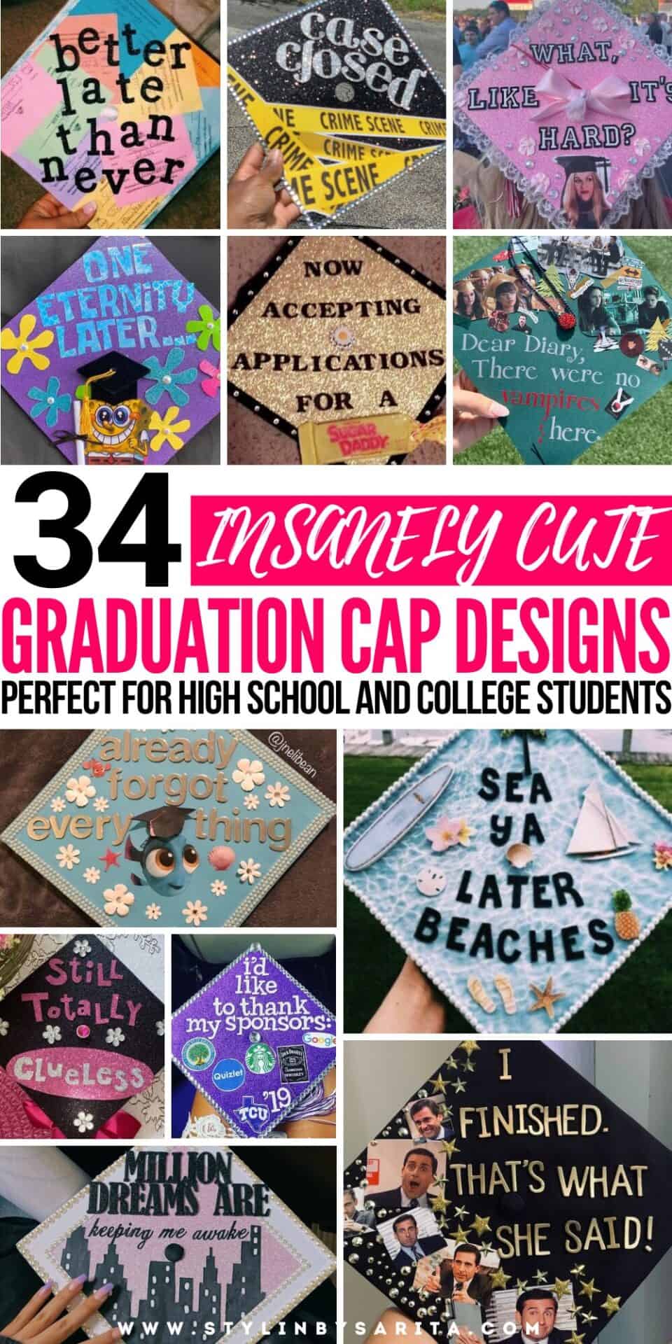 34 CREATIVE AND CUTE GRADUATION CAP DESIGNS - Stylin by Sarita