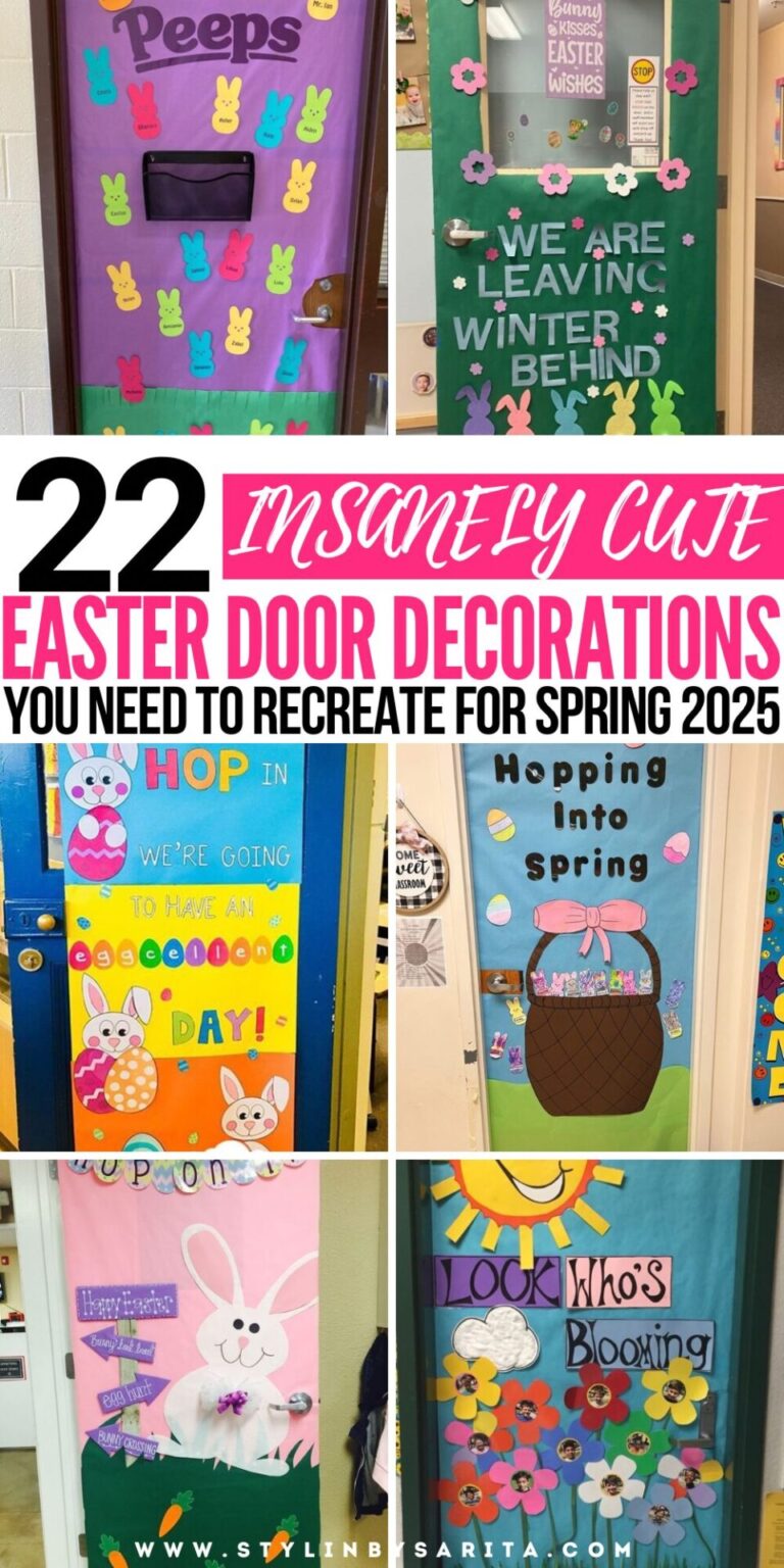22 INSANELY CUTE EASTER DOOR DECORATIONS TO COPY - Stylin by Sarita