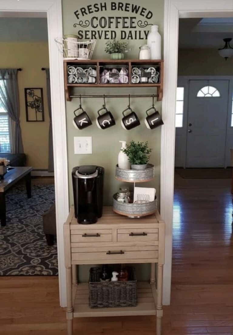21 INSANELY CUTE AND CREATIVE DIY COFFEE NOOK IDEAS - Stylin by Sarita