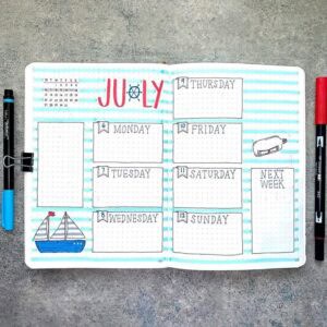42 CUTEST BULLET JOURNAL IDEAS FOR JULY YOU'LL LOVE - Stylin by Sarita
