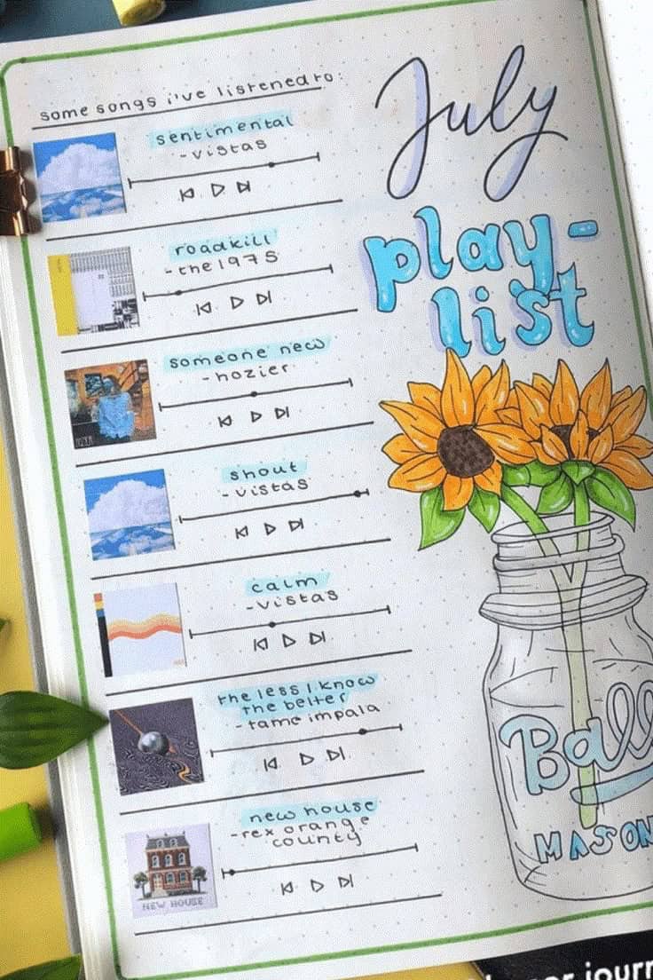 42 CUTEST BULLET JOURNAL IDEAS FOR JULY YOU'LL LOVE - Stylin by Sarita