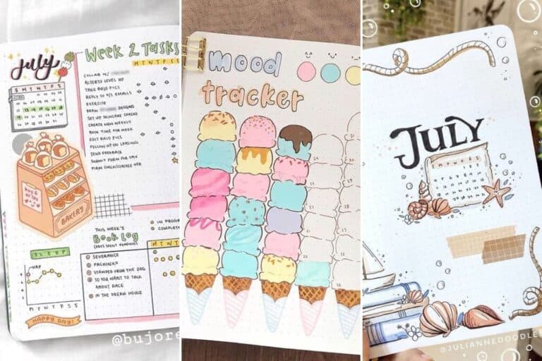 42 CUTEST BULLET JOURNAL IDEAS FOR JULY YOU'LL LOVE - Stylin by Sarita