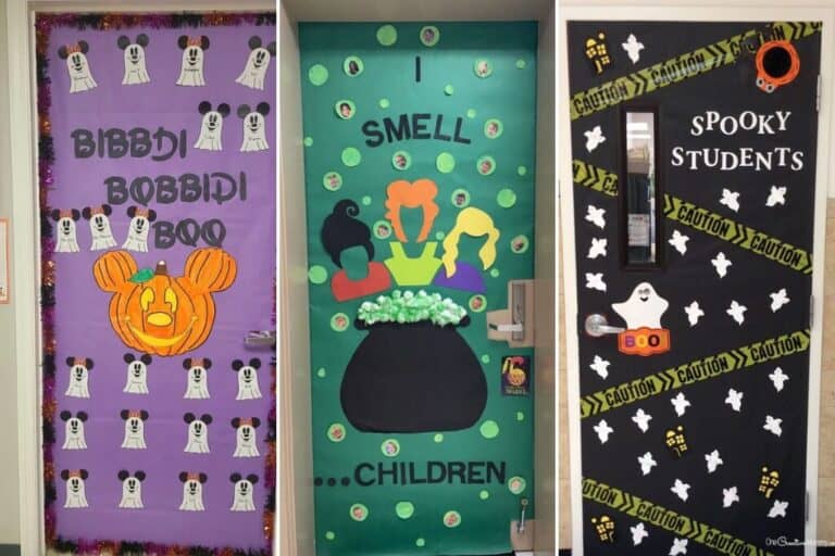 37 SPOOKY AND CUTE HALLOWEEN DOOR DECORATIONS - Stylin by Sarita
