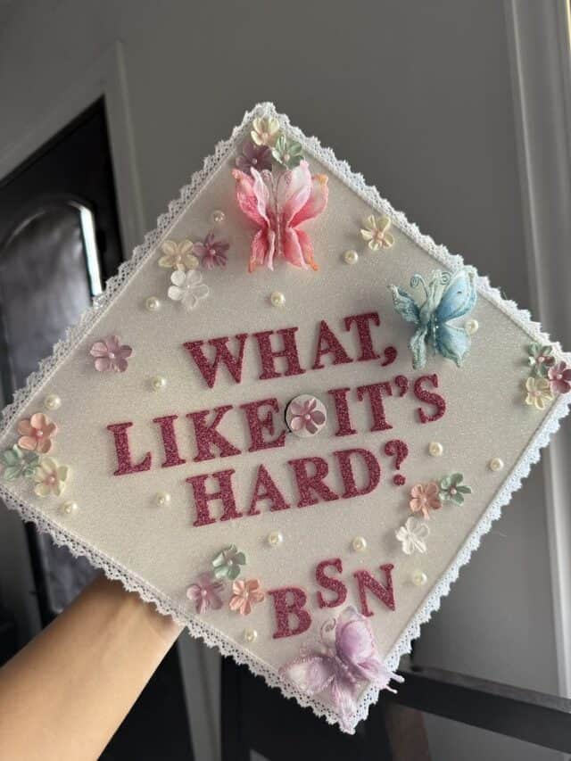 35 CRAZY-CUTE NURSING GRADUATION CAP IDEAS - Stylin by Sarita